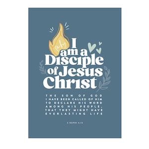 2024 Youth Theme/ I Am A Disciple of Christ/printable LDS Art/young ...