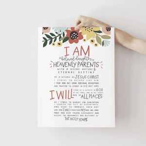 New Updated Young Women Theme Printable LDS Latter Day Saint - Etsy