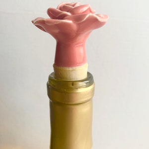 Small Ceramic Rose Wine Stopper (assorted Colors) - Etsy