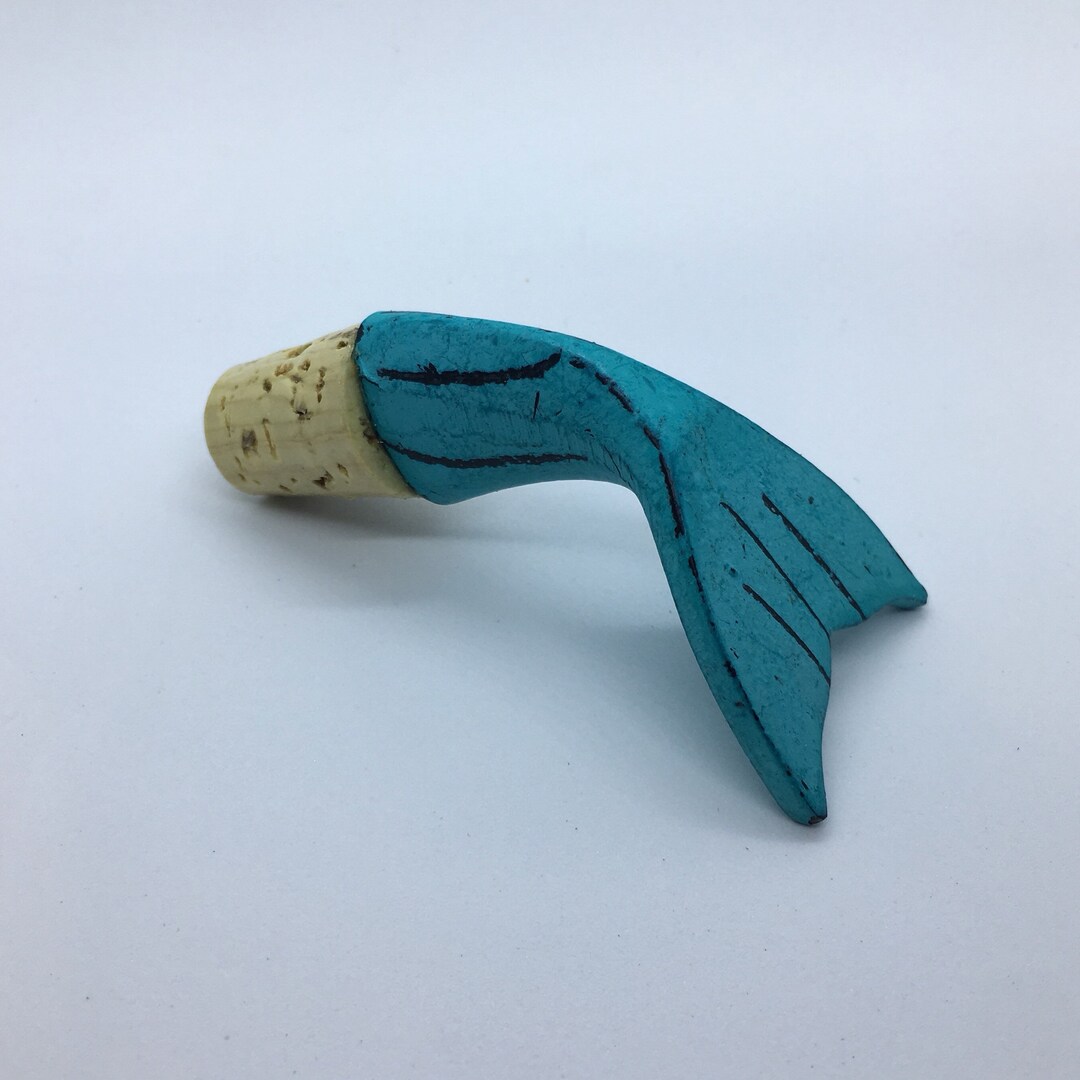 Mermaid/fish Tail Wine Stopper (blue) - Etsy