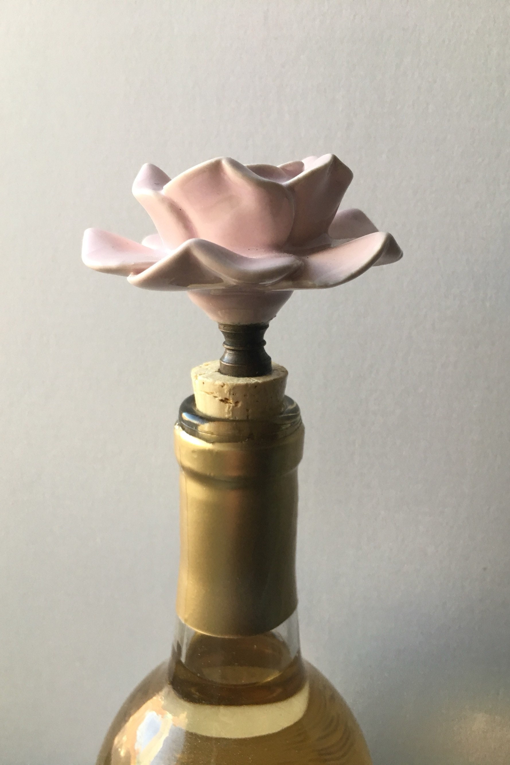 Ceramic Flower Wine Stopper (pink) - Etsy