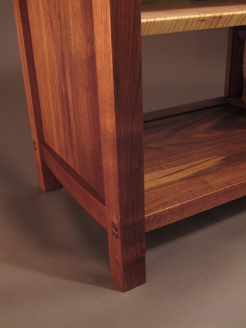 Bar and Buffet Sideboard: Walnut Tiger Maple Handmade Custom | Etsy