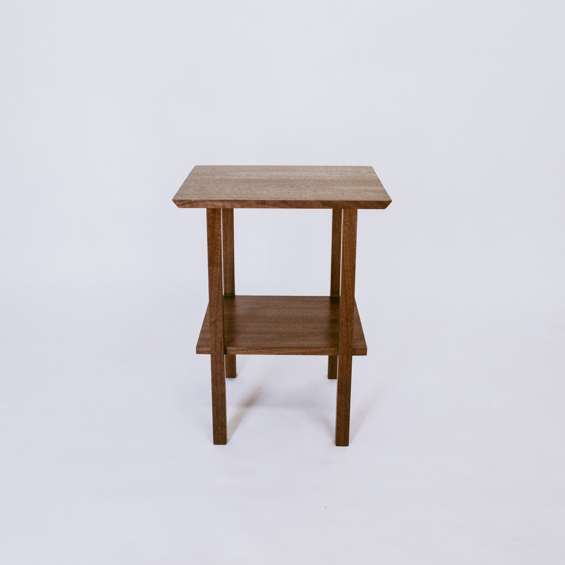 End Table With Shelf Small Solid Wood Table for Living Room or Bed Side ...