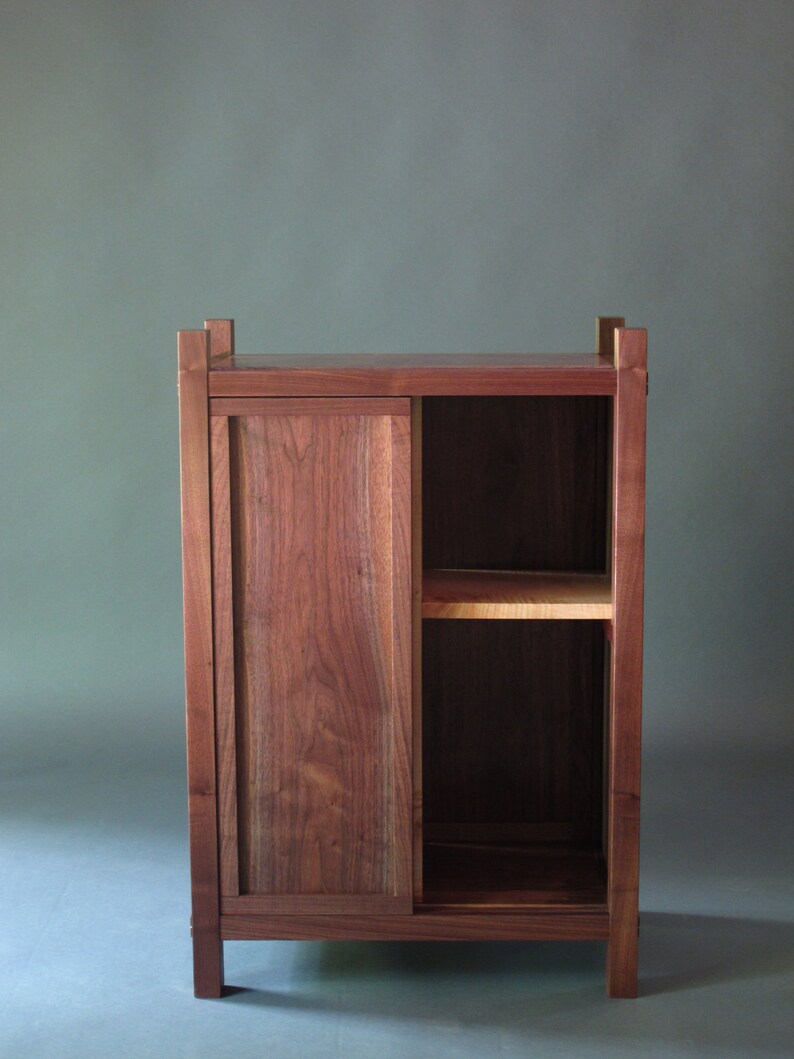 Entry Cabinet: Small Cabinet With Shelves/ Sliding Door, Display Case ...
