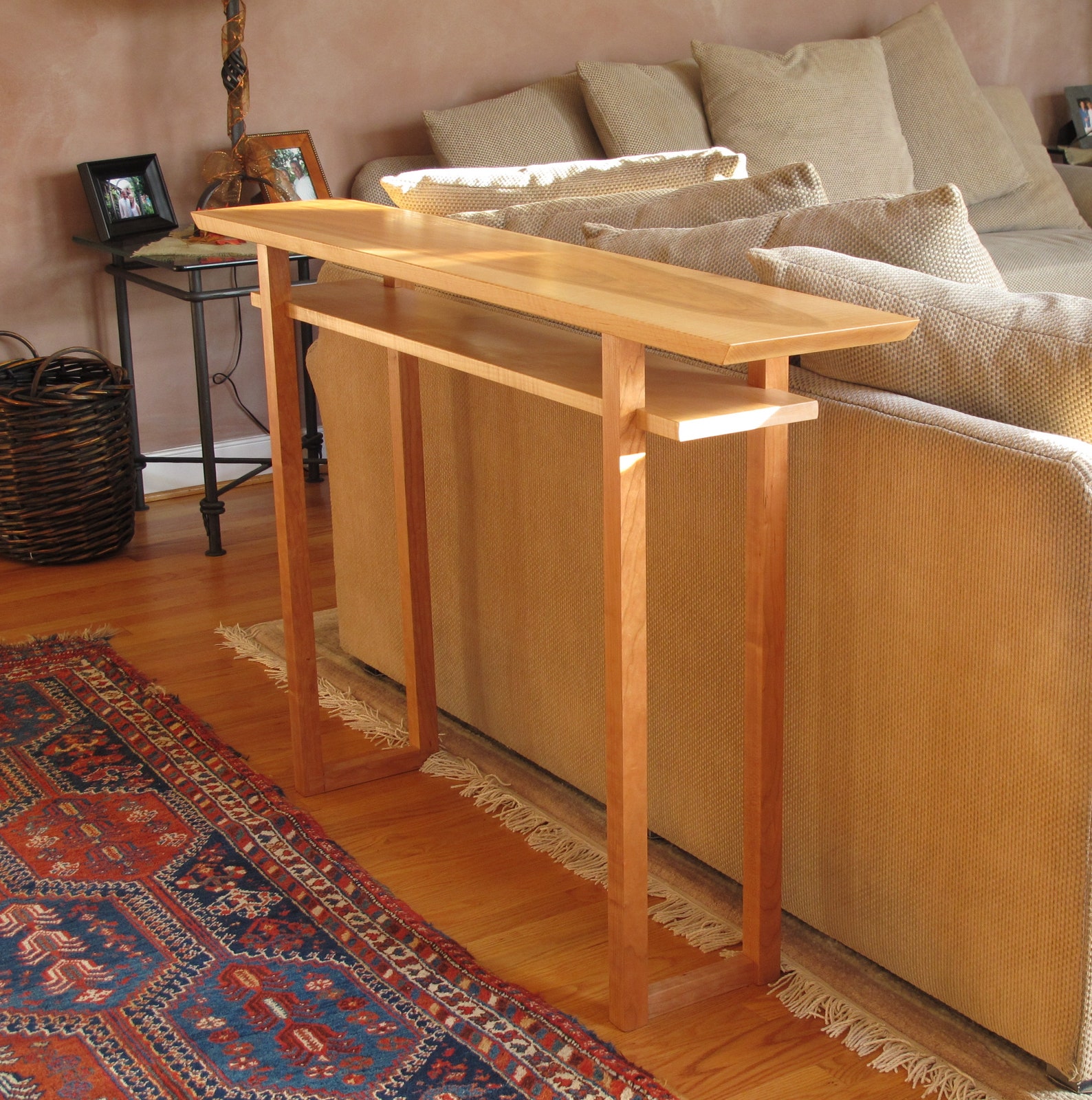 Classic Console Table: Narrow Wood Table for Hall, Entryway Decor, or ...