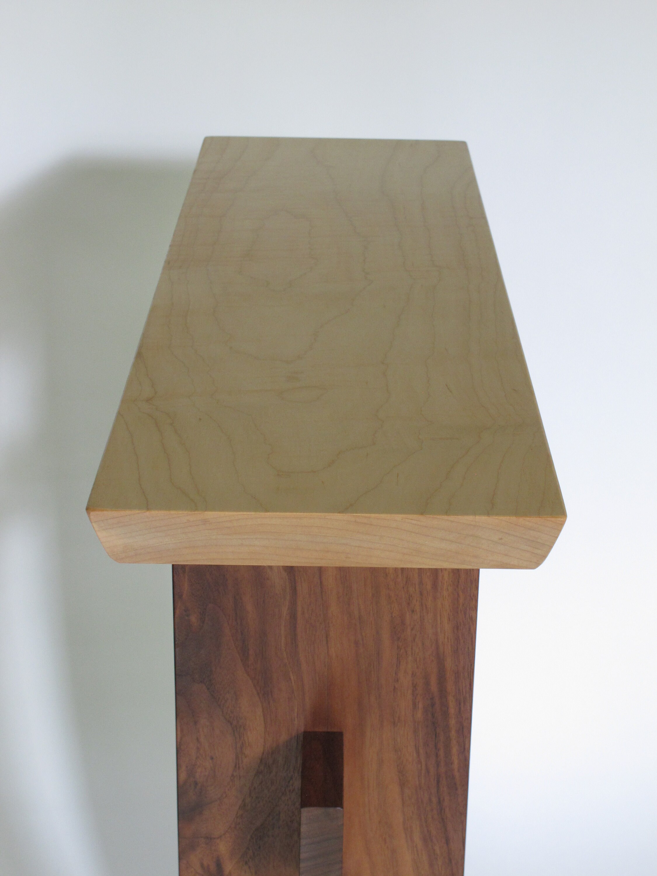 Tall Console Table for Entryway: Table With Live Edge Stretcher ...