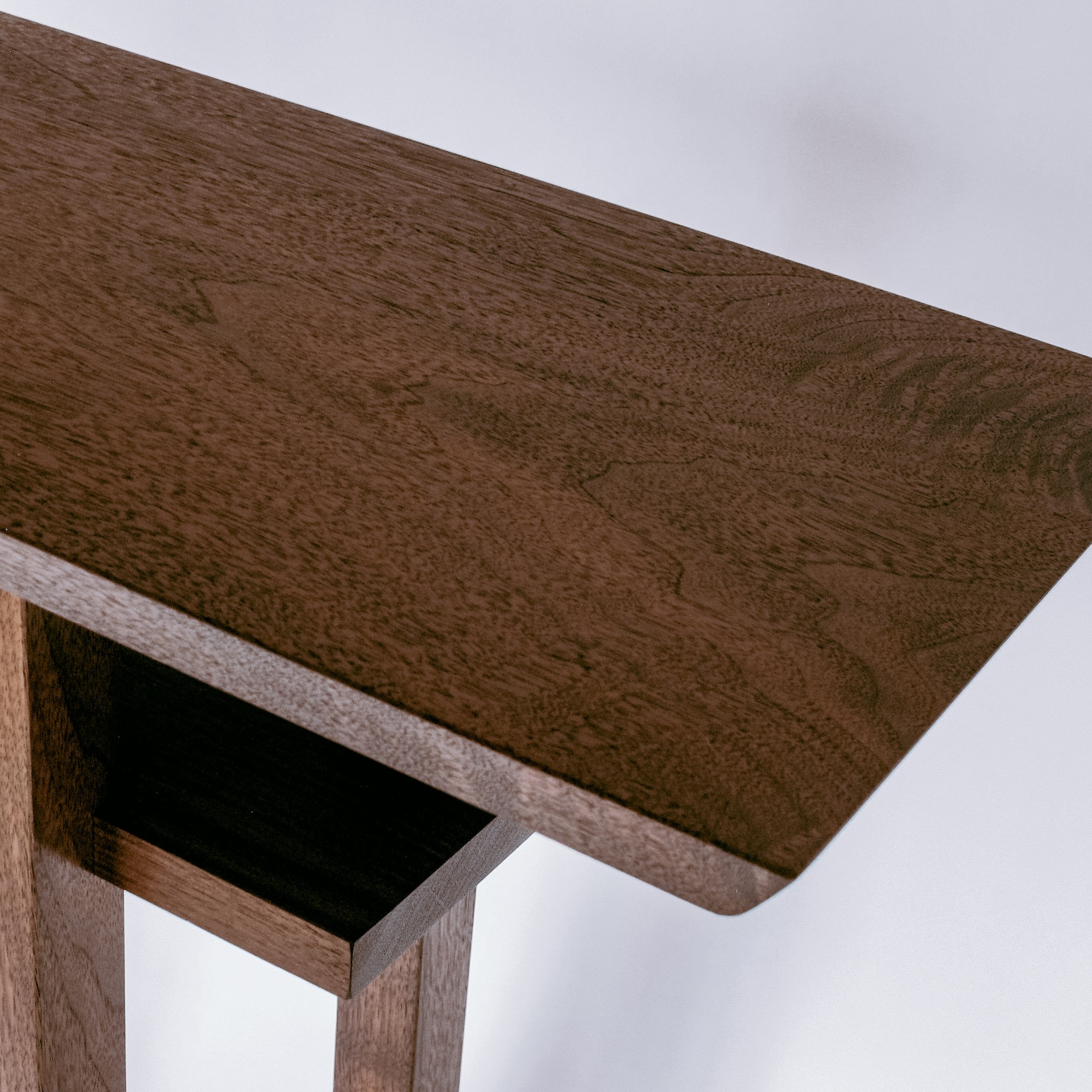 Tall Thin Walnut Side Table- Narrow Wooden Table, for Hallways ...