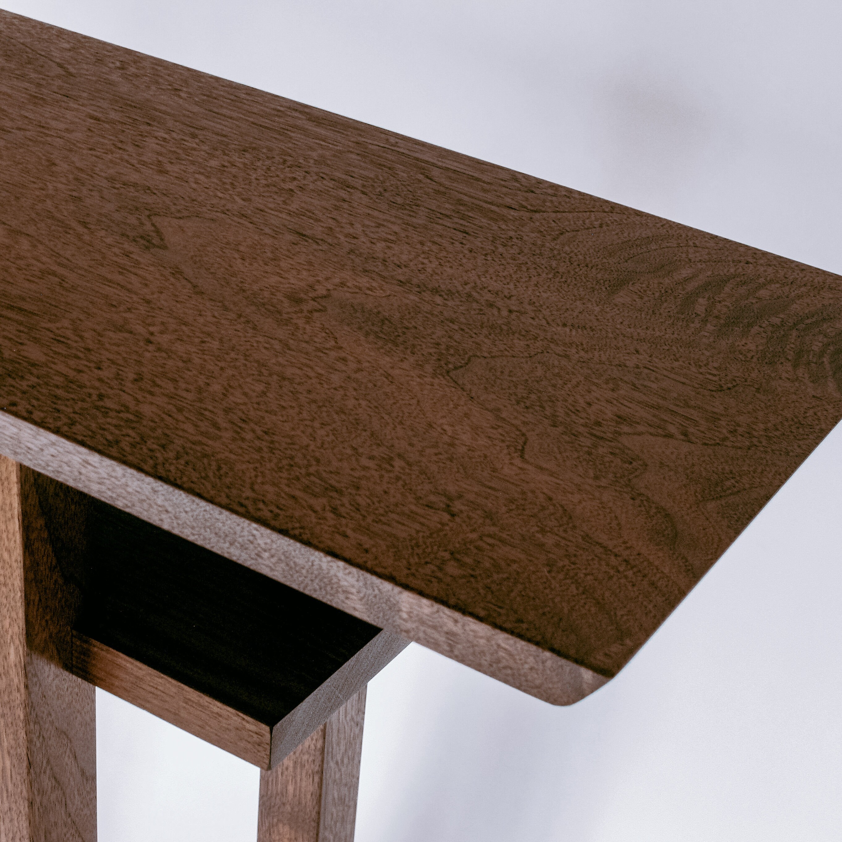 Tall Thin Walnut Side Table- Narrow Wooden Table, for Hallways ...