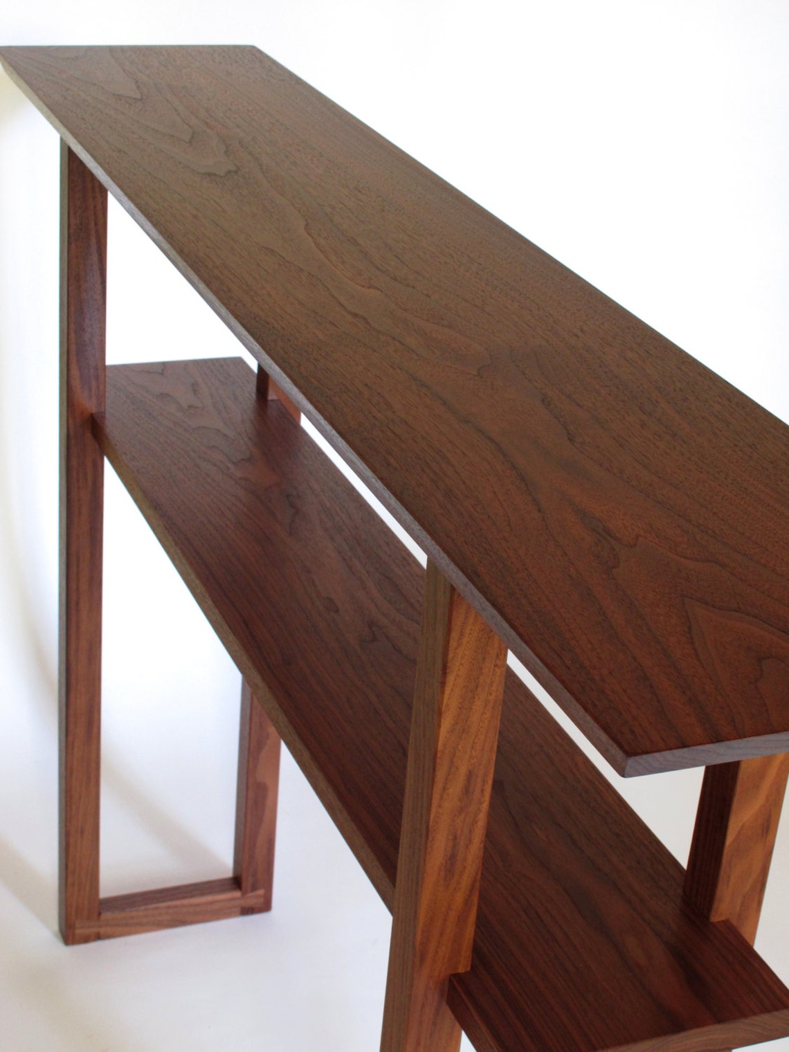 Modern Walnut Console Table: for Narrow Hall Table, Wood Entry Table ...