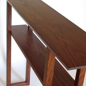 Modern Walnut Console Table: for Narrow Hall Table, Wood Entry Table ...