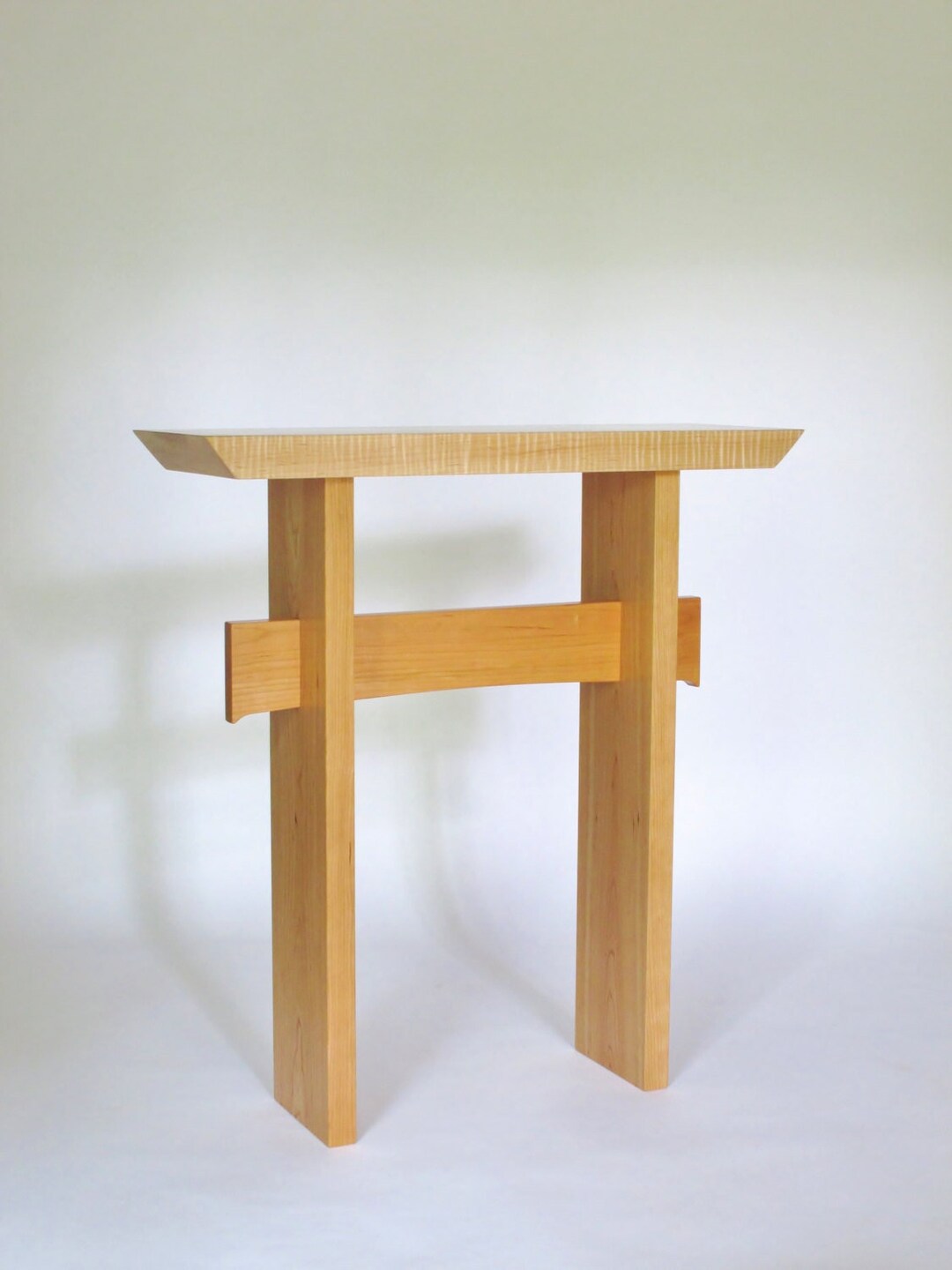 Handmade Wood Japanese Side Table – Narrow Entryway Console - Etsy