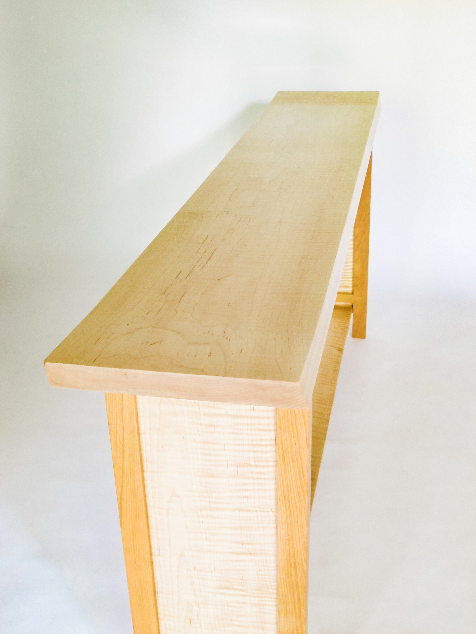 Long Narrow Shaped Console Table: Handmade, Solid Wood Table for ...