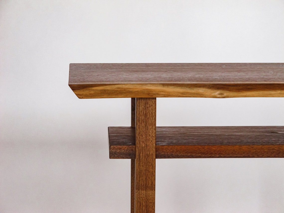 Classic End Table Small Table in Walnut With Live Edge | Etsy