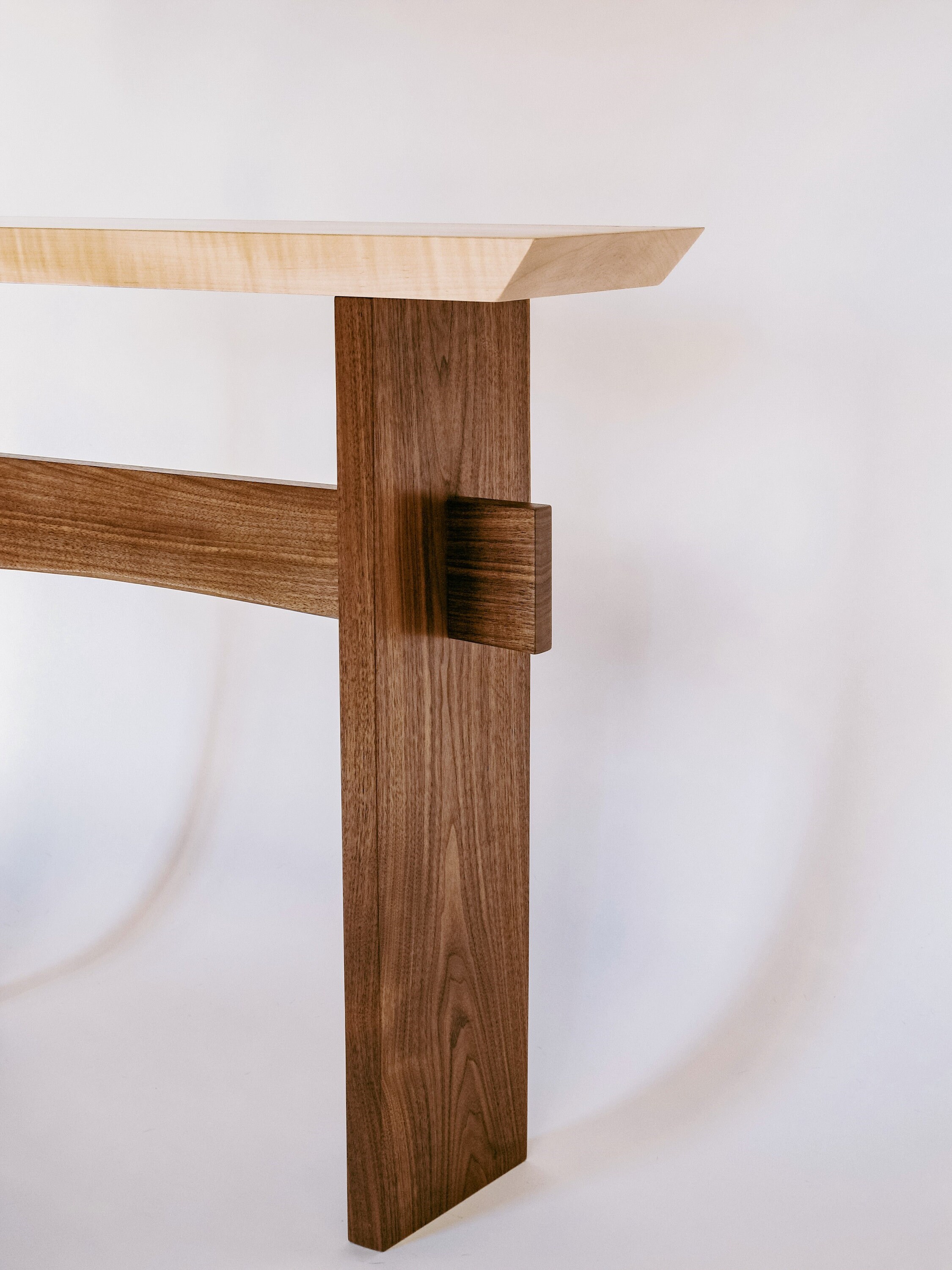 Modern Japanese Entry Table: Handmade Narrow Hallway Console - Etsy