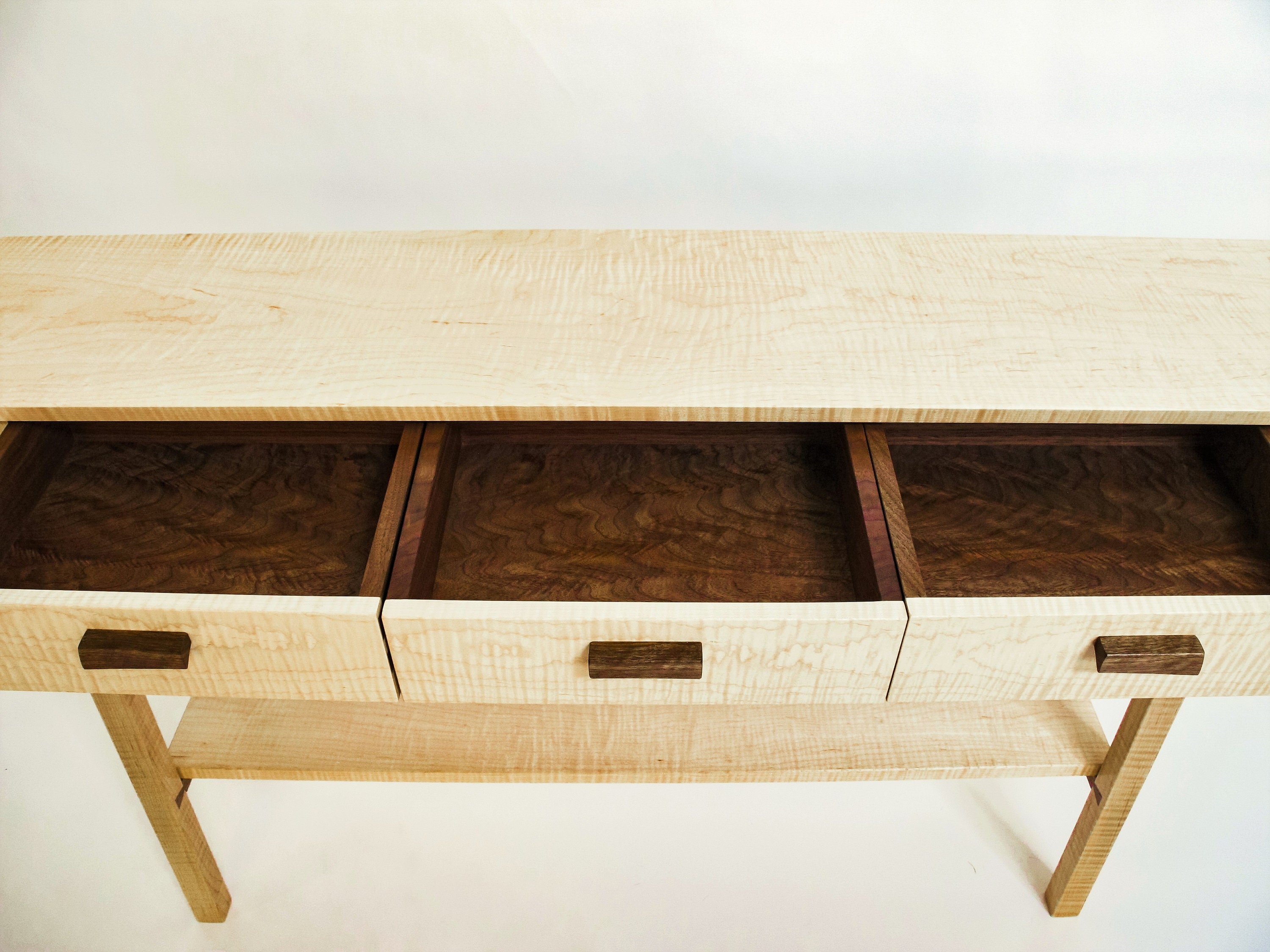 Narrow Console Table With Drawers Elevated Entryway Organization ...