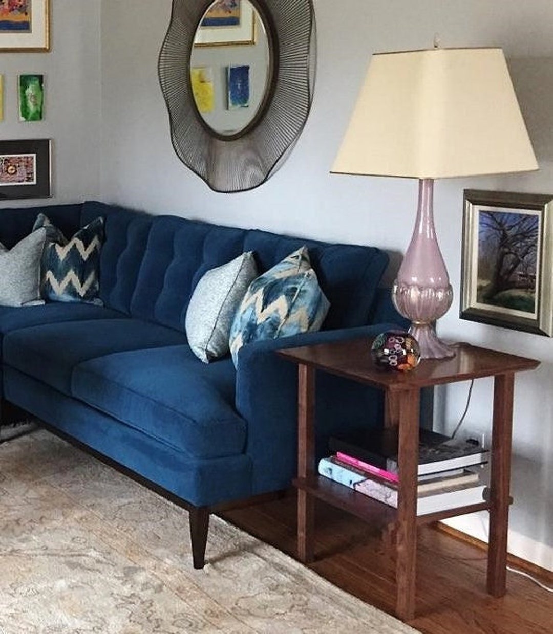 End Table With Shelf - Small Solid Wood Table for Living Room or Bed ...