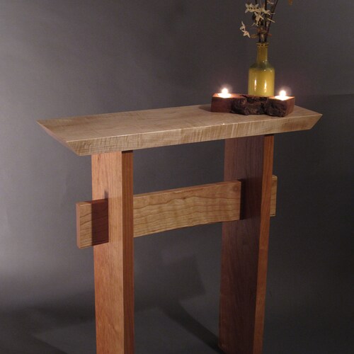 Small Console Table for Front Door: Mid Century Modern Zen - Etsy