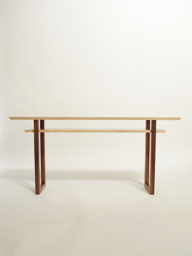 Contemporary Long Low Console Table: Narrow Sofa Table, Mid Century ...