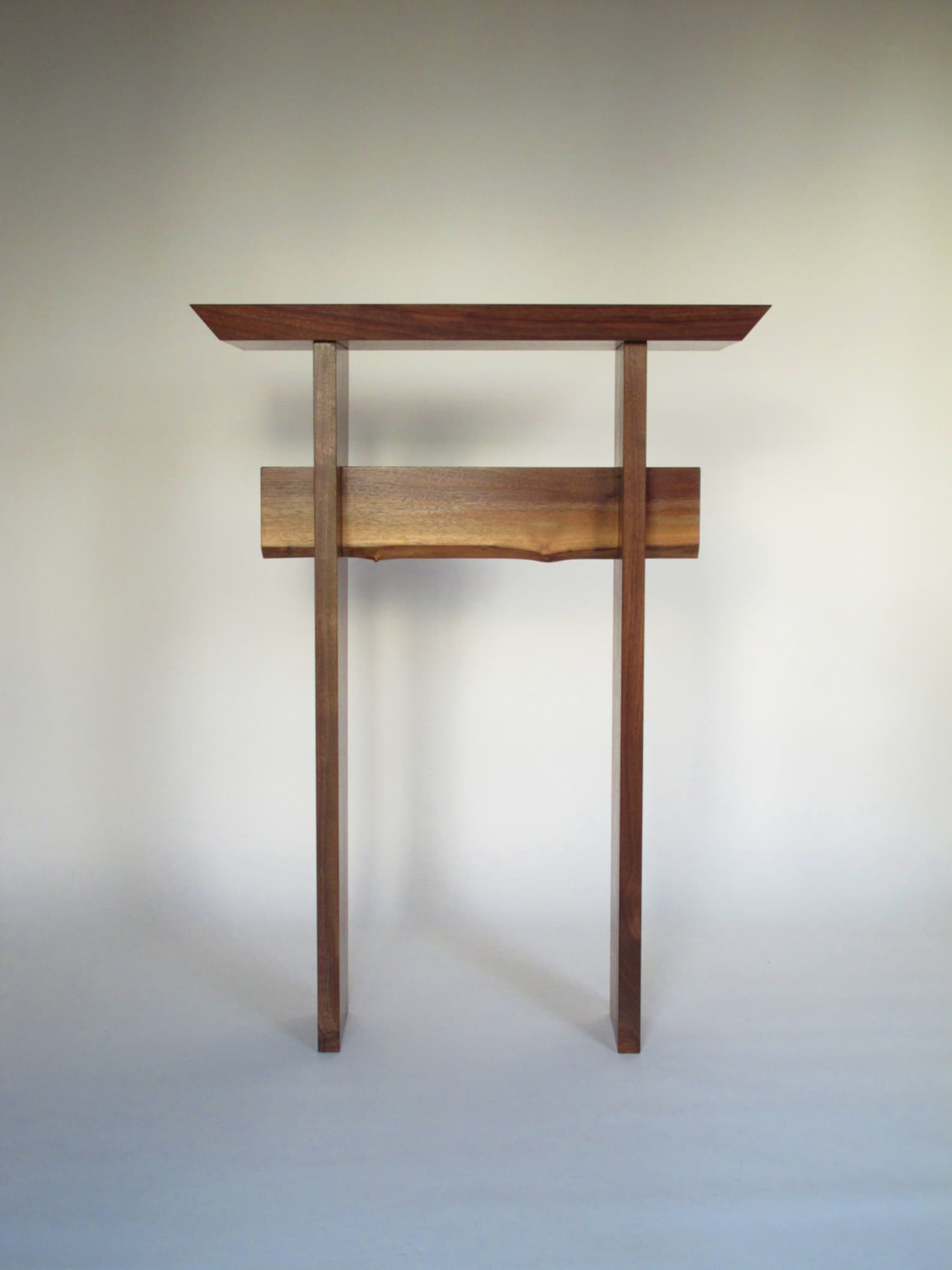 Live Edge Walnut Entry Table: Tall Hall Table/ Narrow Console ...