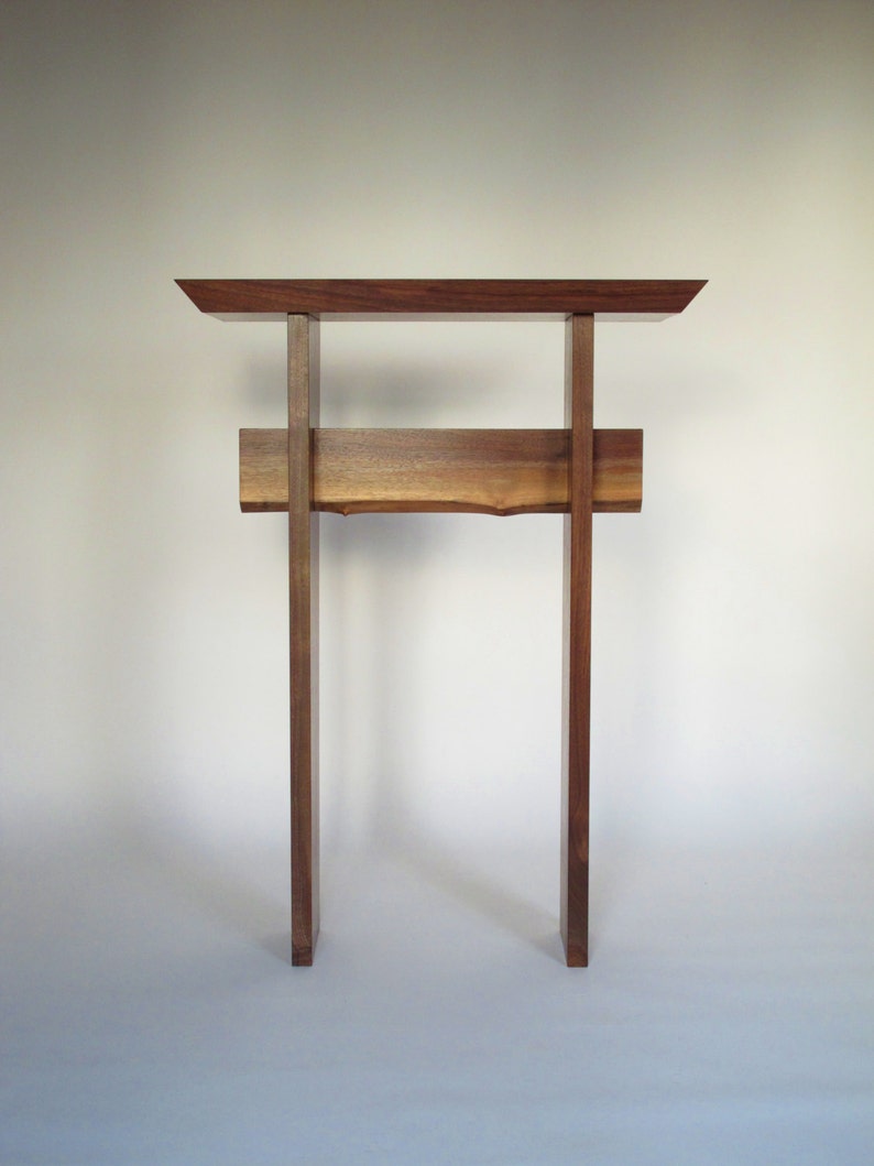 Live Edge Walnut Entry Table: Tall Hall Table/ Narrow Console ...