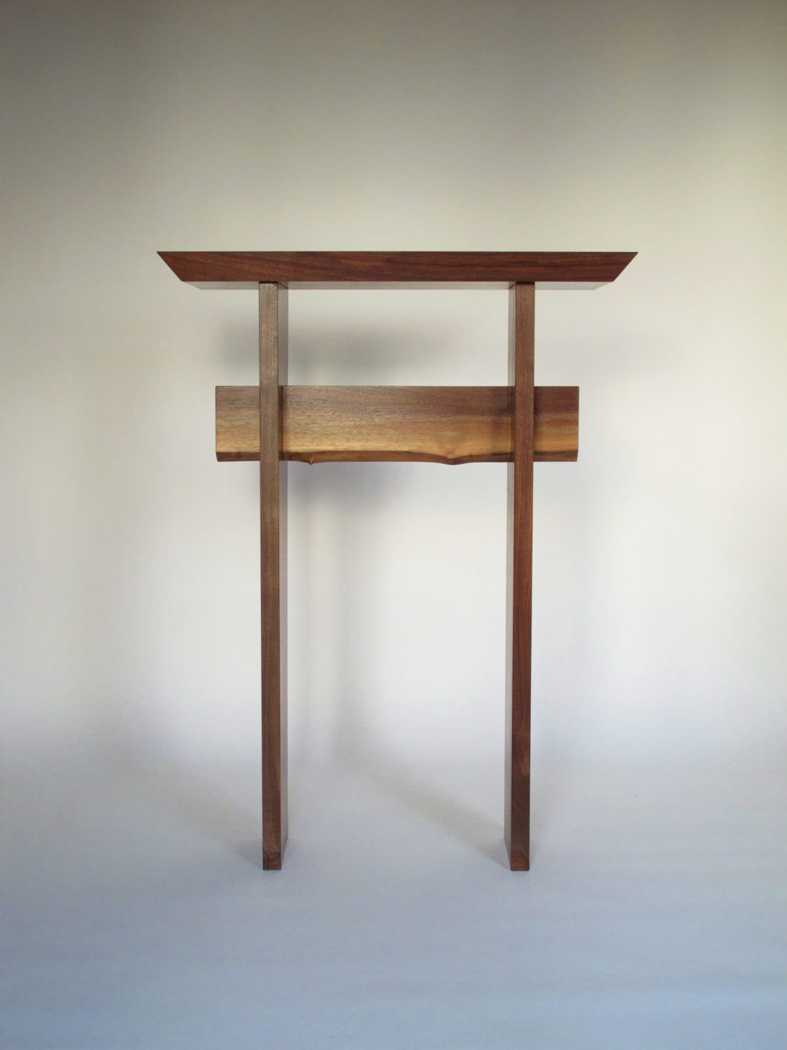 Live Edge Walnut Entry Table: Tall Hall Table/ Narrow Console ...