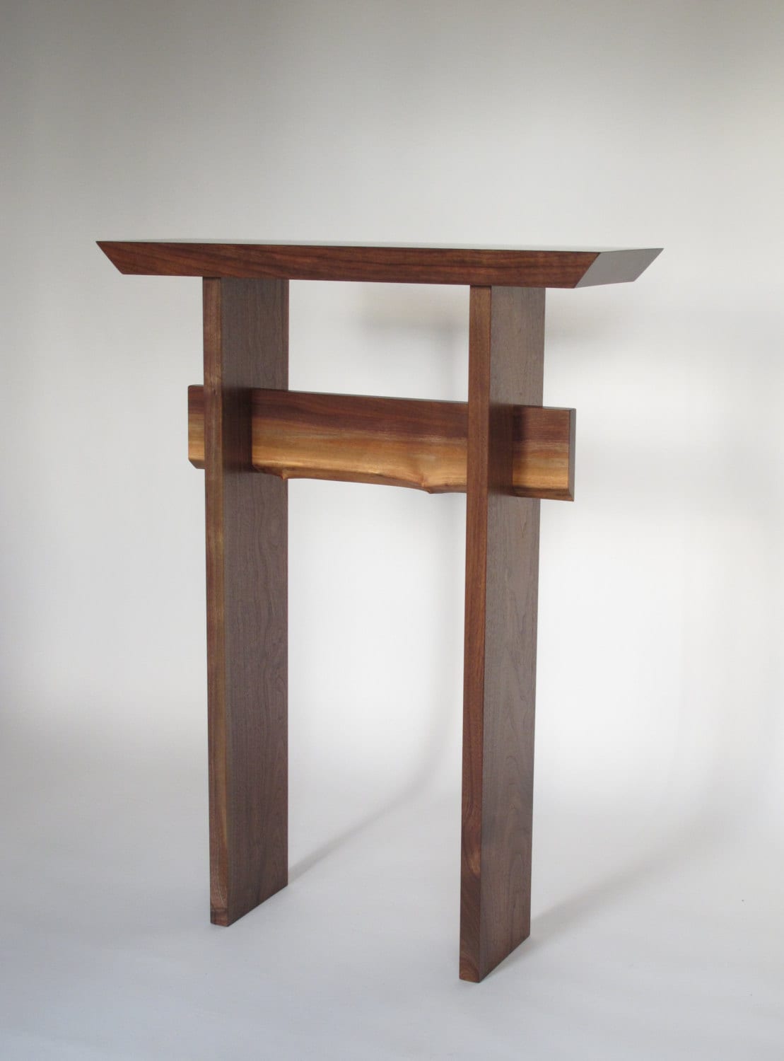 Live Edge Walnut Entry Table: Tall Hall Table/ Narrow Console ...