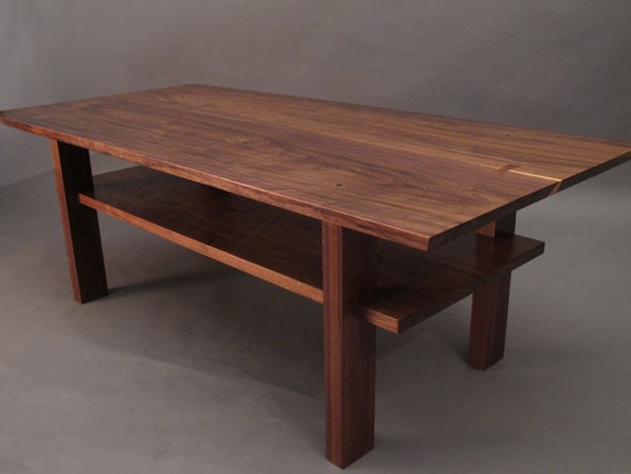 Walnut Coffee Table Small Wood Tables for Living Room Narrow Coffee Table Custom Mid Century Modern Furniture CLASSIC COLLECTION Etsy