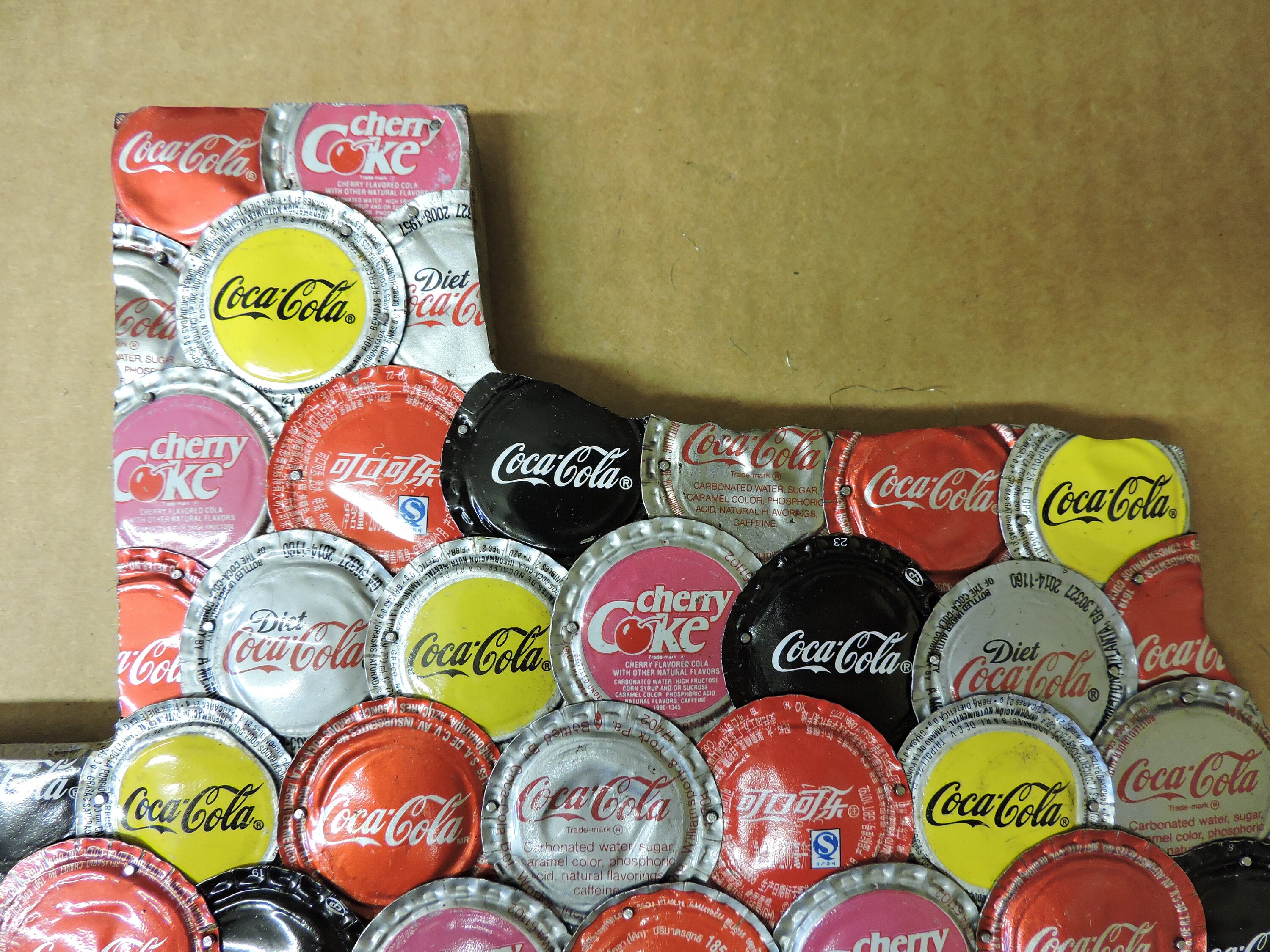 Multiple Coca Cola Bottle Caps on Texas Outline 9.5 by 9.5 - Etsy Italia