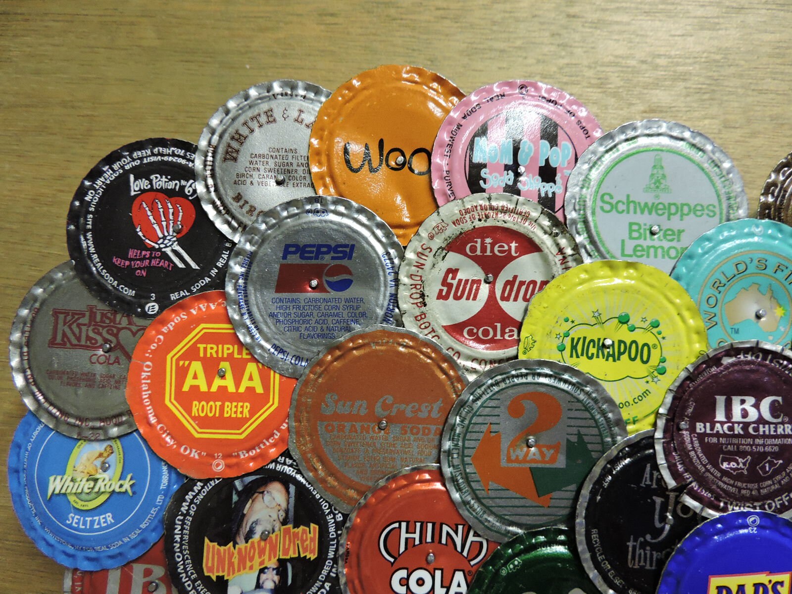 Multi-colored Soda Pop Bottle Cap Heart 11.5 by 8.5 Inches S1 - Etsy