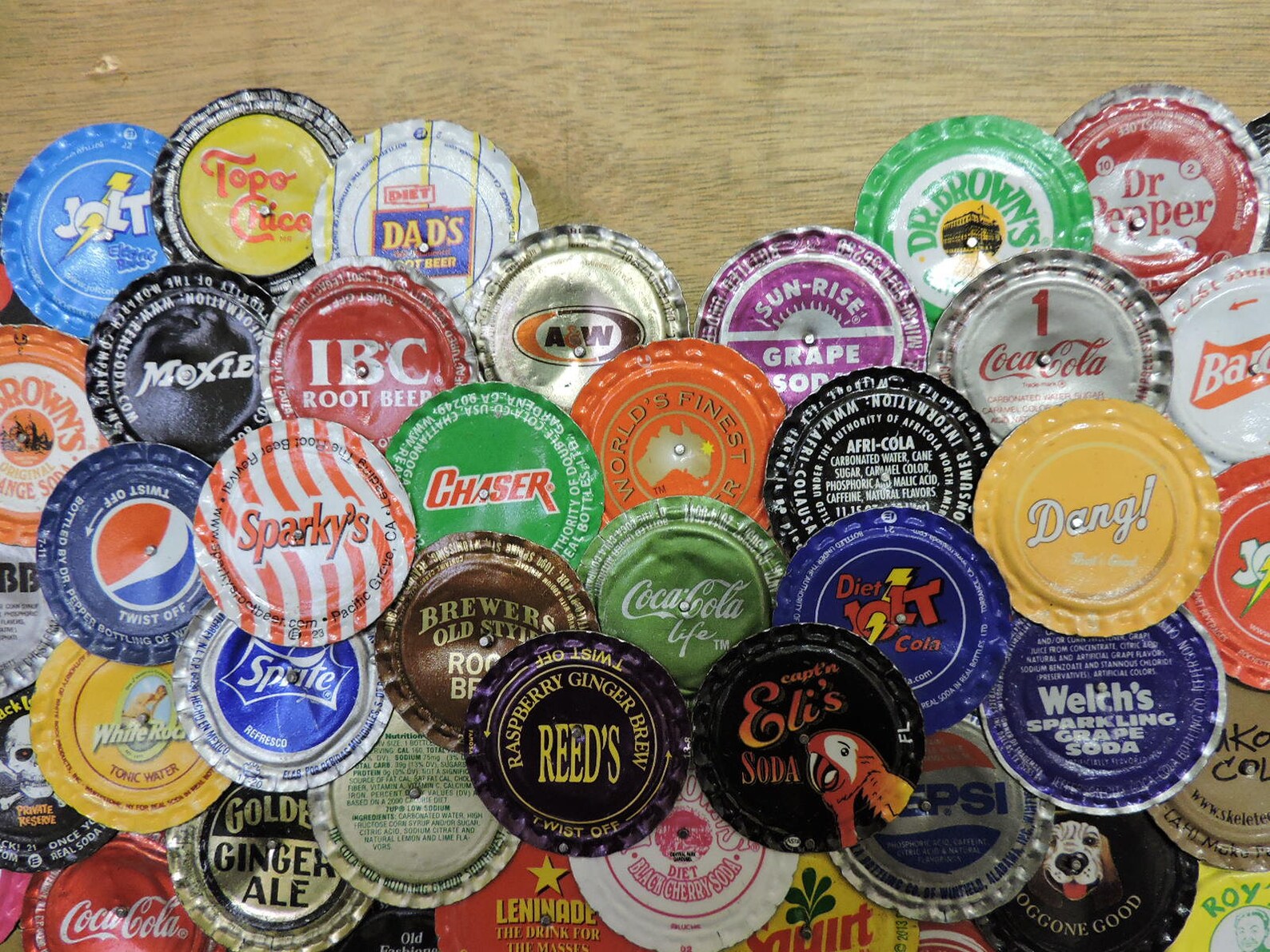 Multi-colored Soda Pop Bottle Cap Heart 13 by 10.5 Inches M3 - Etsy