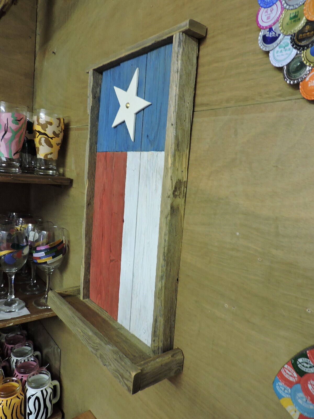 Fence Wood Texas Flag Bulletin Board With Shelf OR Skull - Etsy