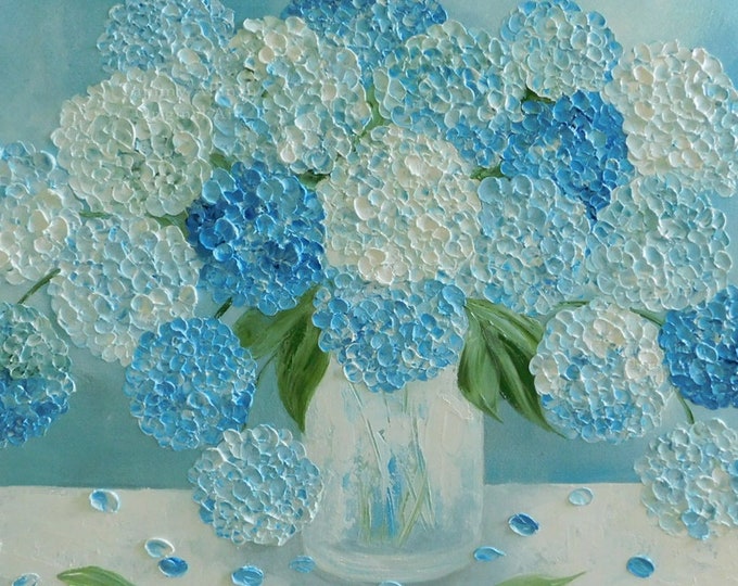 Hydrangea Painting Original Hydrangea Painting Custom - Etsy