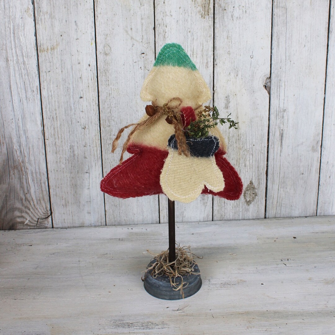 Pendleton Wool 12" Christmas Tree, Vintage Blanket Tree, Table Tree ...