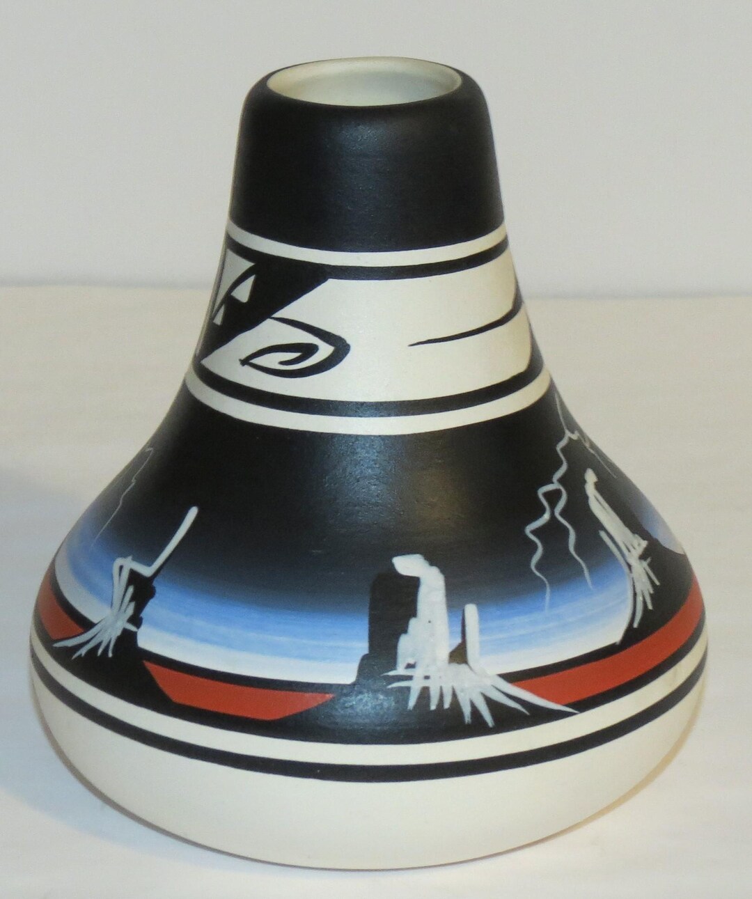 Native American Hand Painted Art Pottery 5 Bud Vase, Artist Signed - Etsy