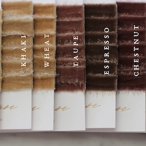 25 NEW Hand Dyed SILK VELVET Colors Ribbon Raw Edge - Etsy