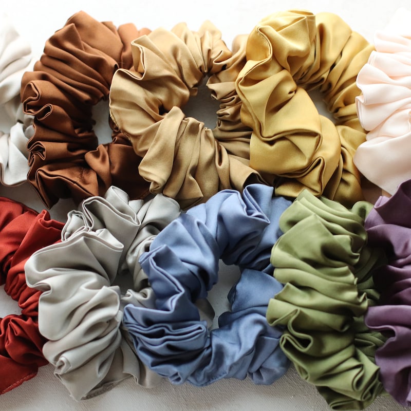 Silk Scrunchies - Etsy