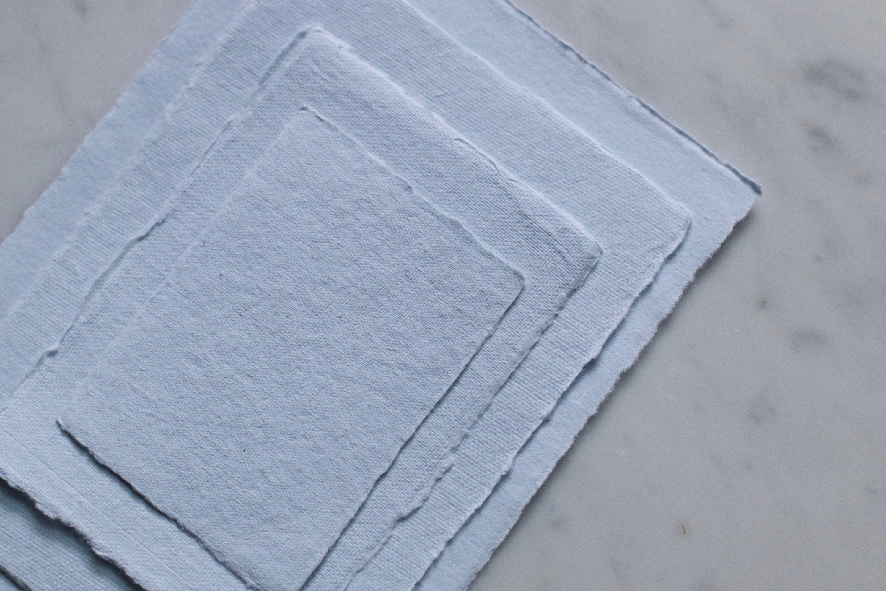 PALE BLUE 300GSM 5x7 Handmade Cotton Rag Paper - Etsy