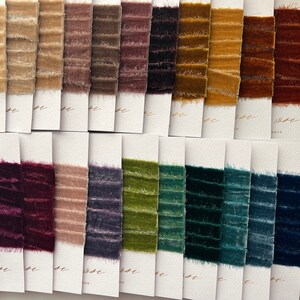25 NEW Hand Dyed SILK VELVET Colors Ribbon Raw Edge - Etsy