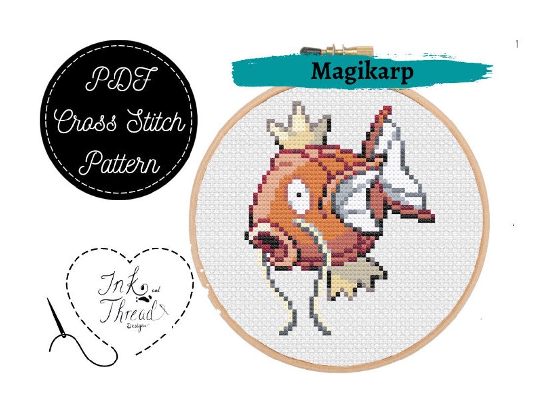 Magikarp Cross Stitch Pattern - Etsy