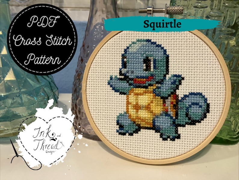 Squirtle Cross Stitch Pattern - Etsy