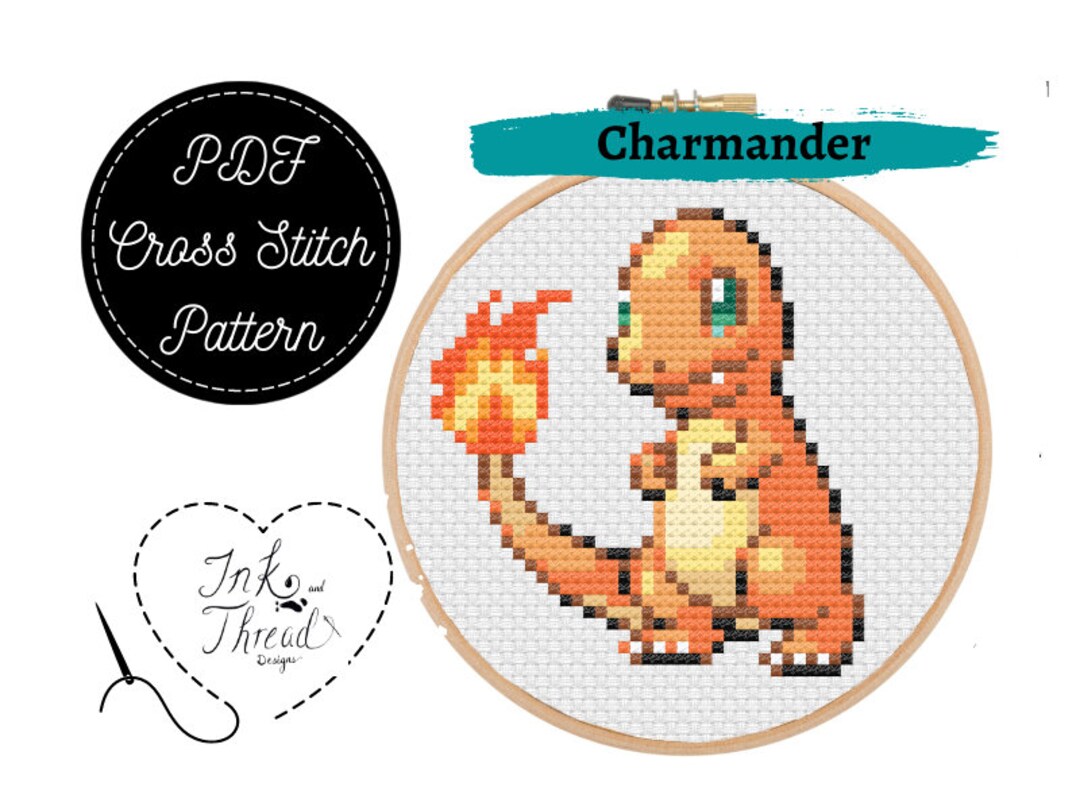 Charmander Cross Stitch Pattern - Etsy