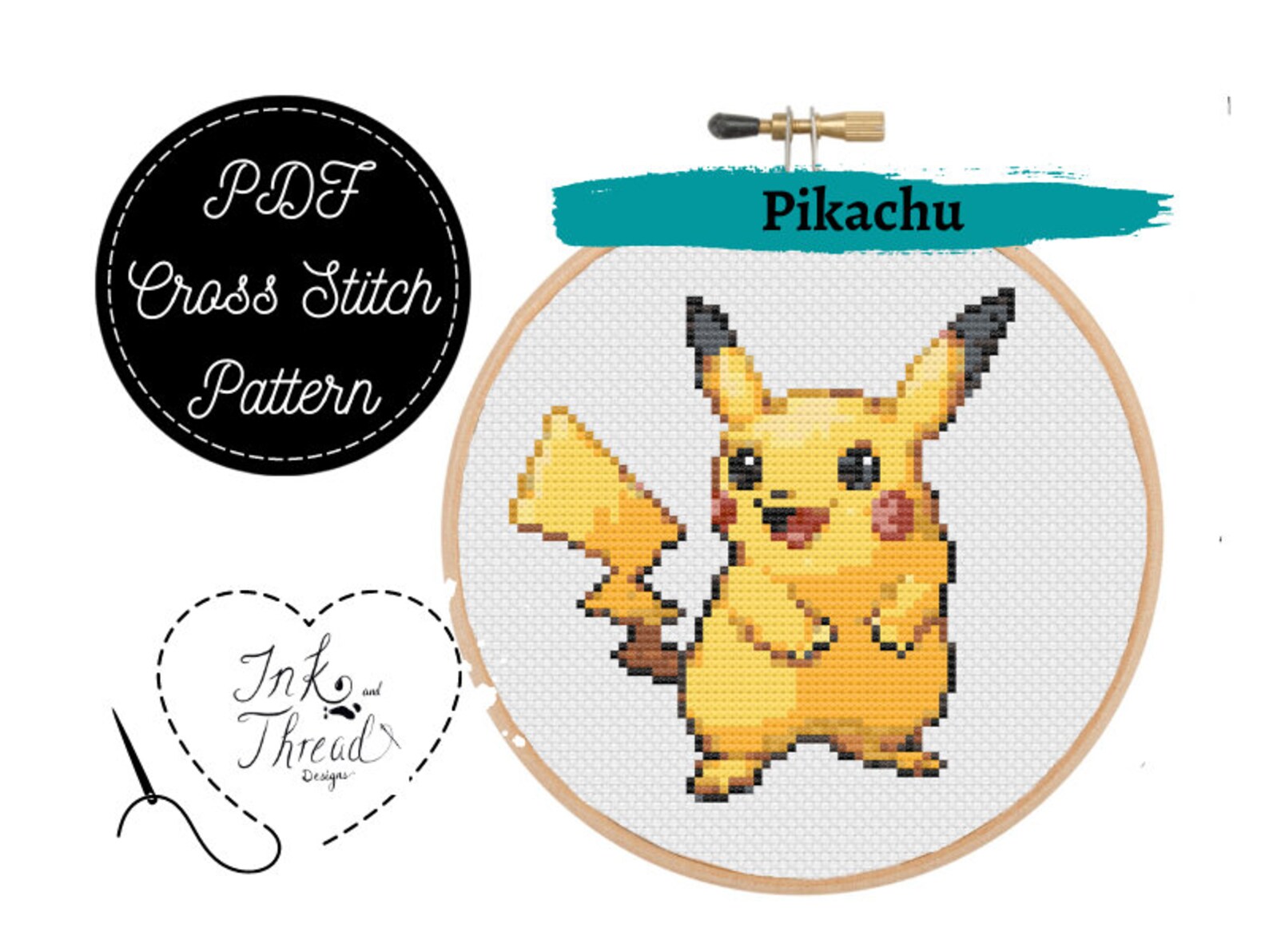 Pikachu Cross Stitch Pattern - Etsy