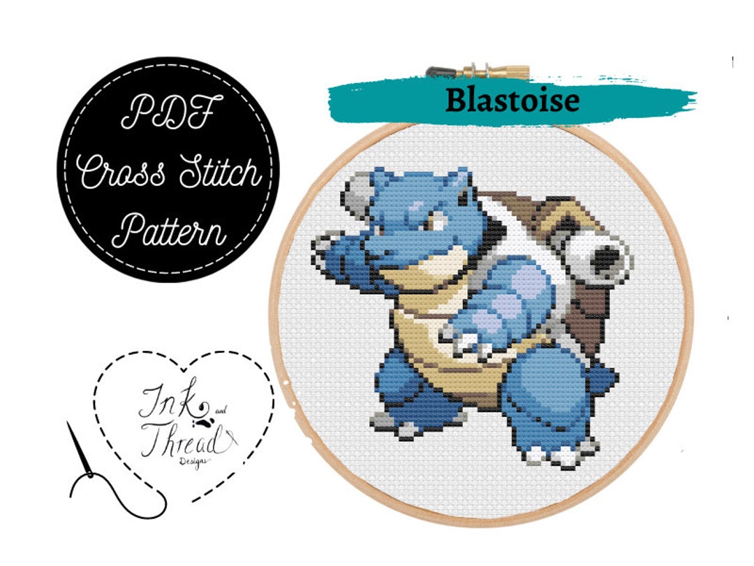 Blastoise Cross Stitch Pattern - Etsy