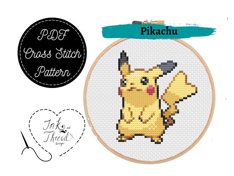 Pikachu Cross Stitch Pattern - Etsy