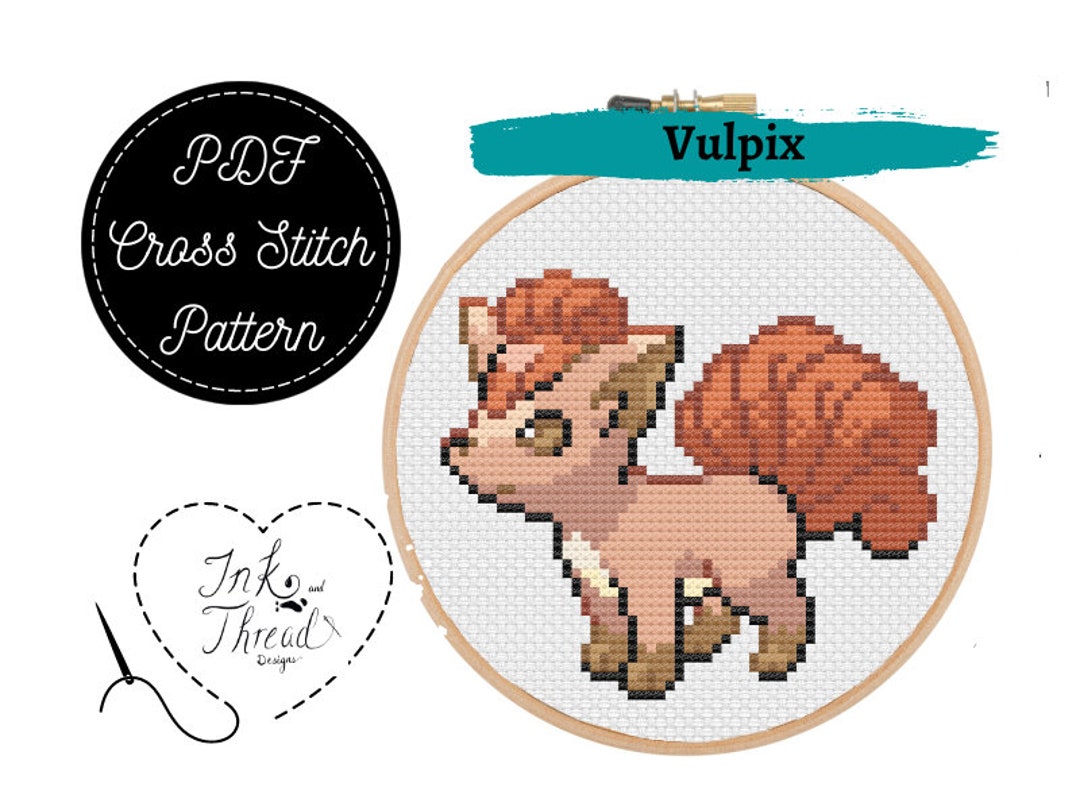 Vulpix Cross Stitch Pattern - Etsy