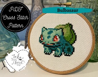Cross Stitch Bulbasaur - Etsy