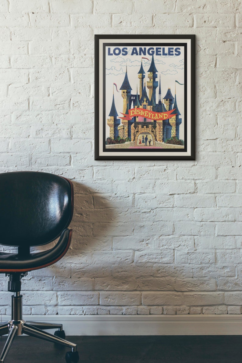 Vintage Disney Print Disneyland Print Disney Poster Los - Etsy