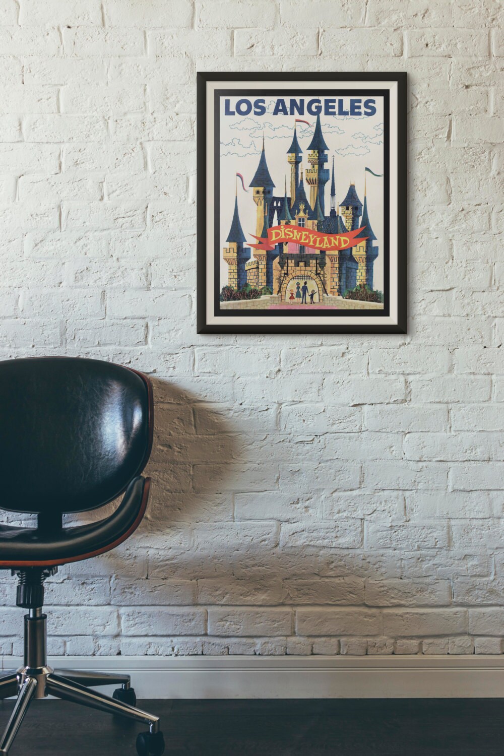 Vintage Disney Print Disneyland Print Disney Poster Los Angeles Travel ...
