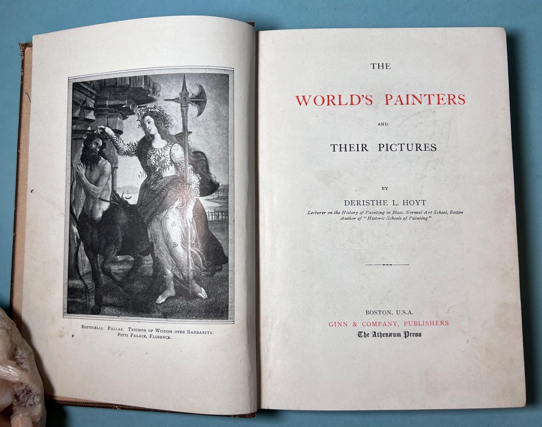 1898 RARE Antique Book the World's Painters and Their Pictures by ...