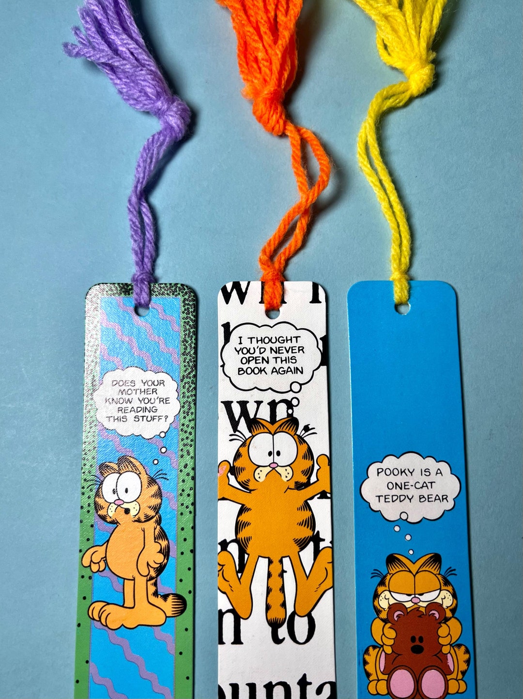 1978 Vintage Garfield Collectible Bookmarks Set of 3 Vintage Cartoons ...